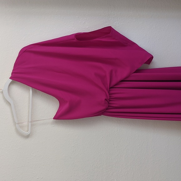 Vici | Dresses | Barbiecore Hot Pink Off The Shoulder Maxi Dress Vici ...